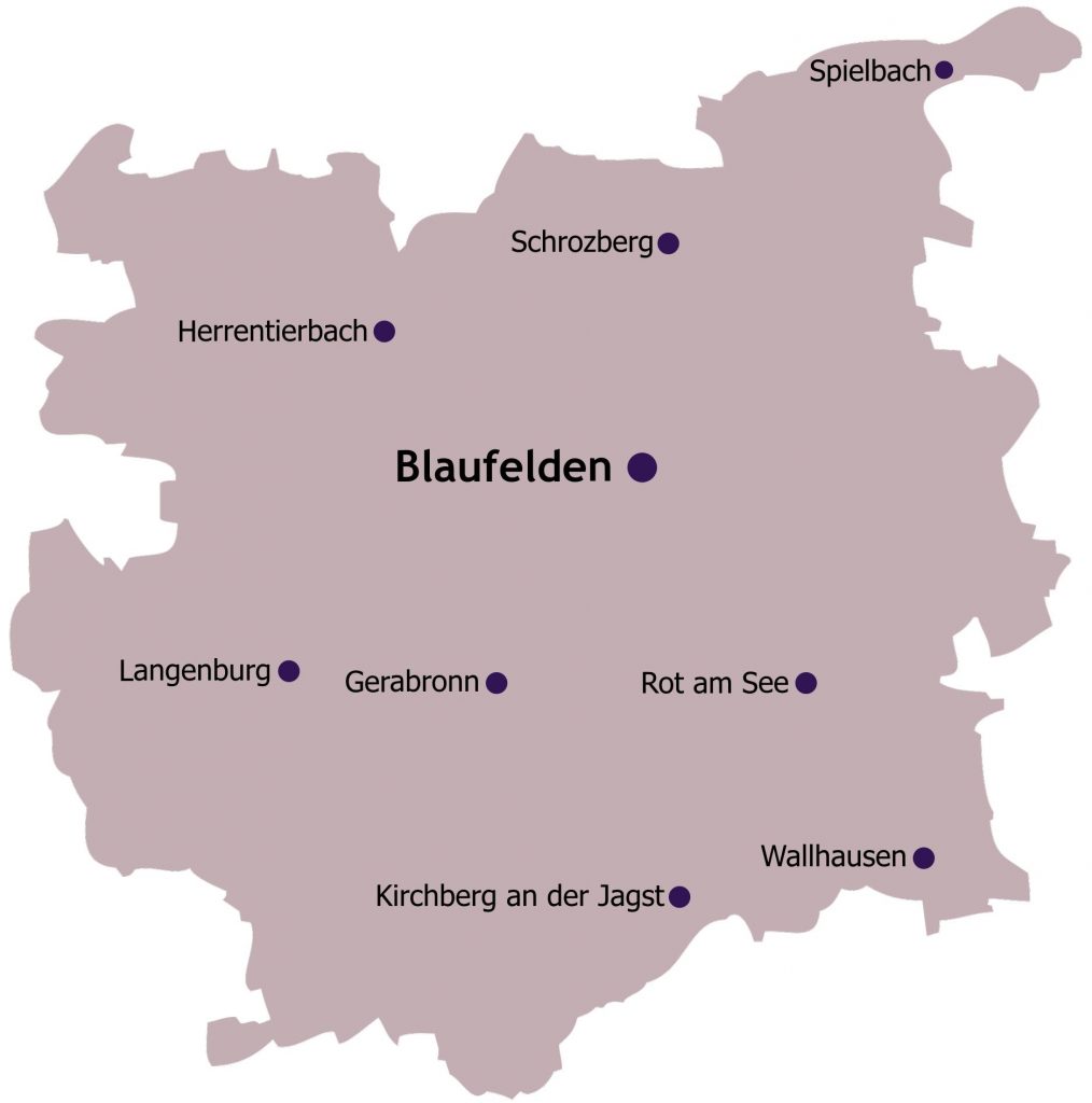 Einzugsgebiet - Diakoniestation Blaufelden